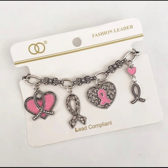 Jewelry | Breast Cancer Charm Bracelet | Poshmark